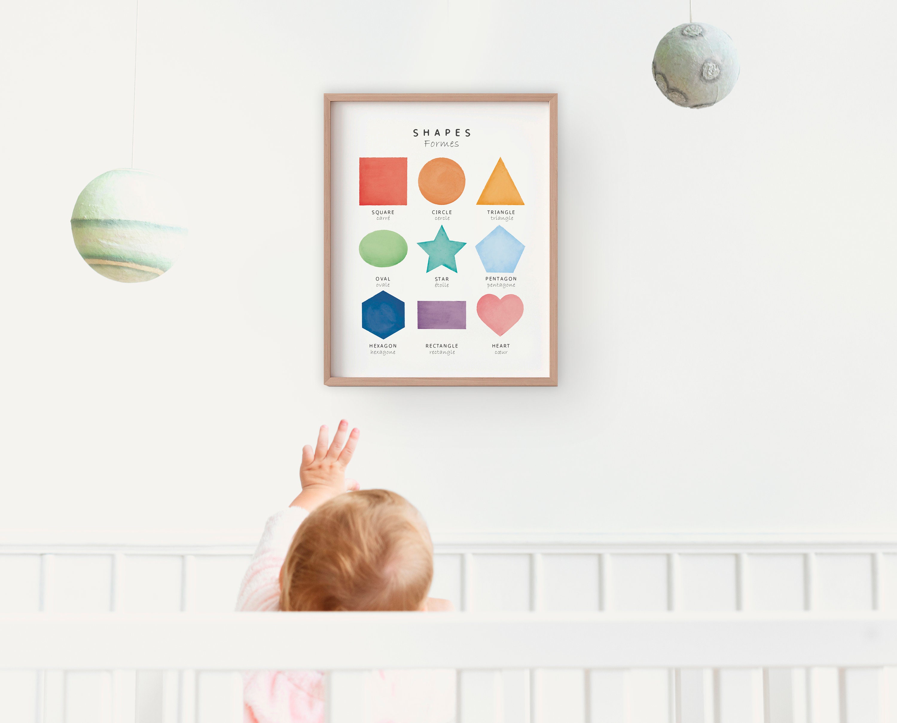 Bilingual French Educational Poster Playroom Educational - Etsy