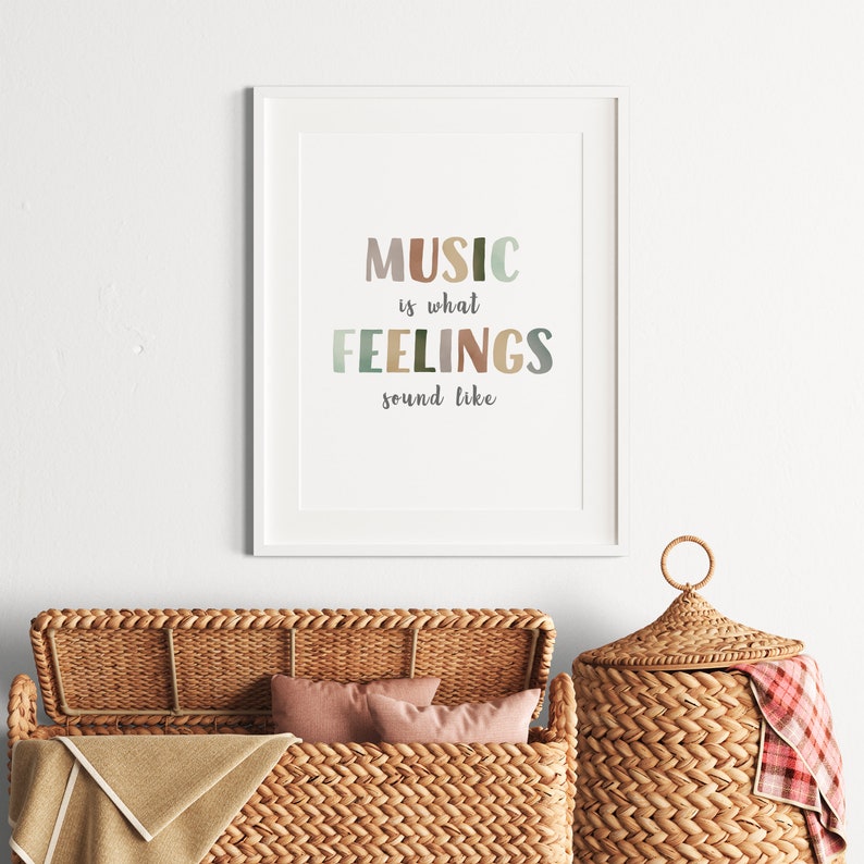 Music Poster, Music Class Poster, Homeschool Decor, Neutral Musical ...