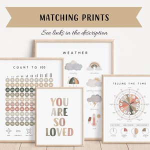 Set of 6 Nursery Posters, Neutral Kids Room Decor, Toddler Playroom ...