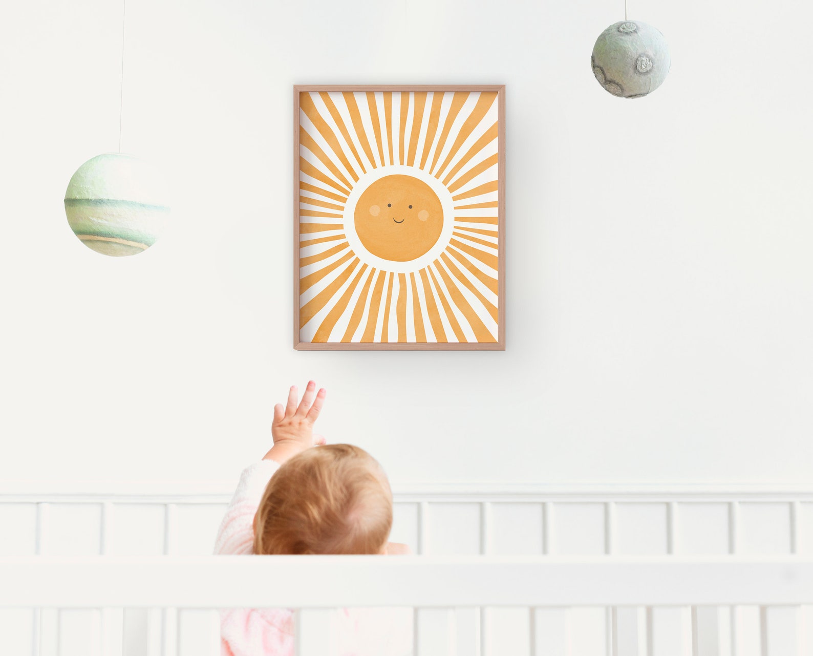 Watercolor Sun Poster, Sun Playroom Decor, Watercolour Nursery Prints ...