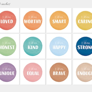12 Affirmation Flash Cards | Montessori Flash Cards | Pre-school Cards ...
