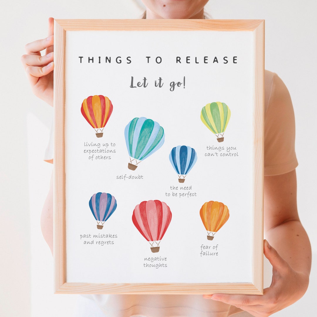 Things to Let Go Of, Coping Skills Poster, Therapist Office Decor ...