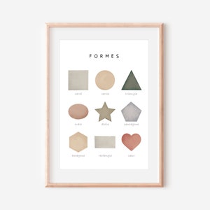 French Educational Poster, French Classroom Printables, Shapes Poster ...