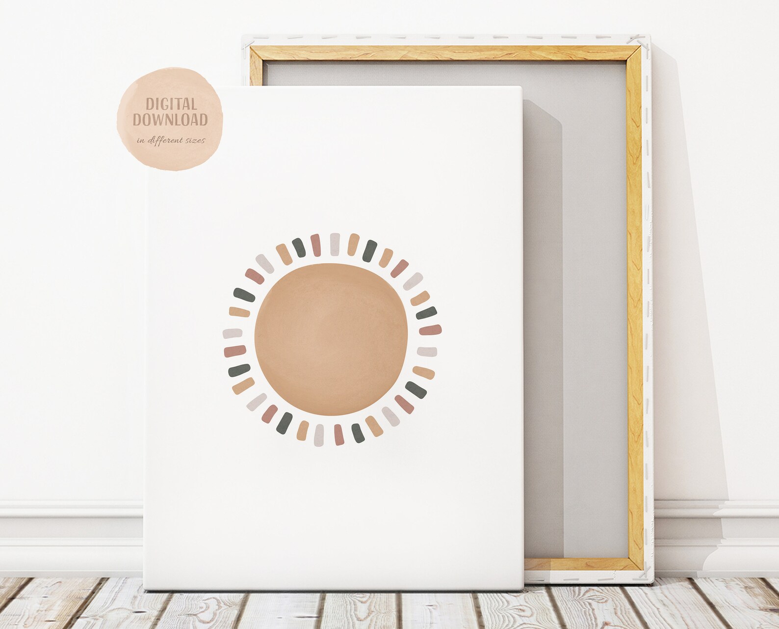 Boho Sun Poster, Boho Sunshine Nursery Print, Girls Room Decor, Neutral ...