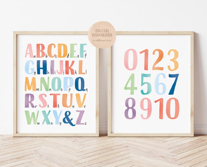 Homeschool Educational Posters Watercolour ABC Poster - Etsy