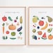 Printable Alphabet With Fruits & Vegetables, Educational Alphabet ...