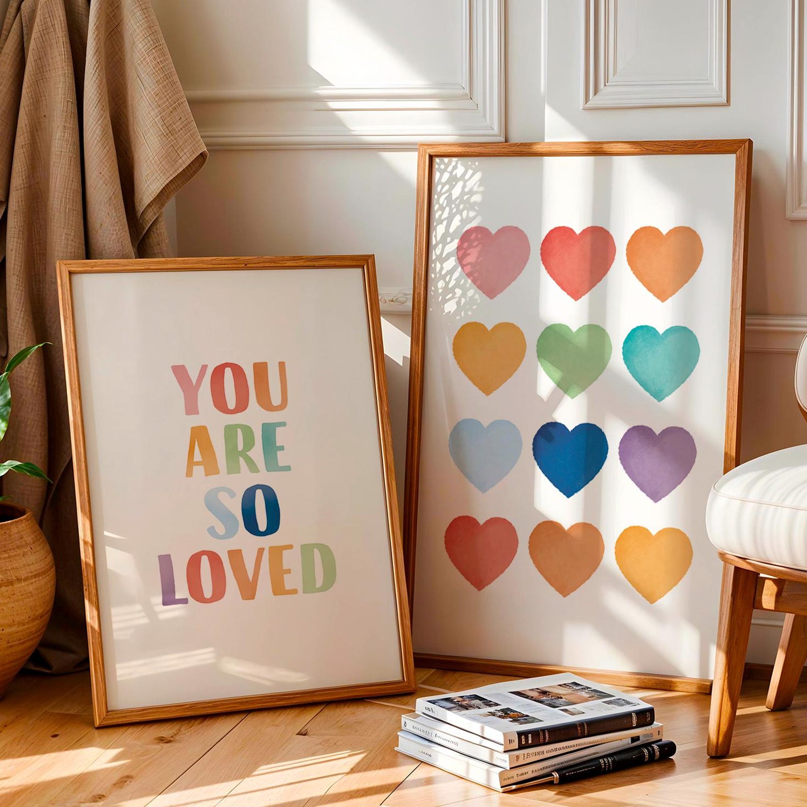 Playroom Wall Art Set of 12 Posters + Reward Chart | Nursery Prints ...