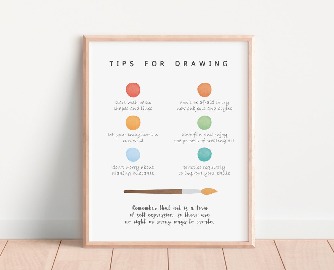 Rainbow Classroom Decor, Educational Posters, Tips for Drawing, Art ...