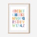 Rainbow Alphabet Poster, ABC Print, Nursery Alphabet Printable Wall Art ...