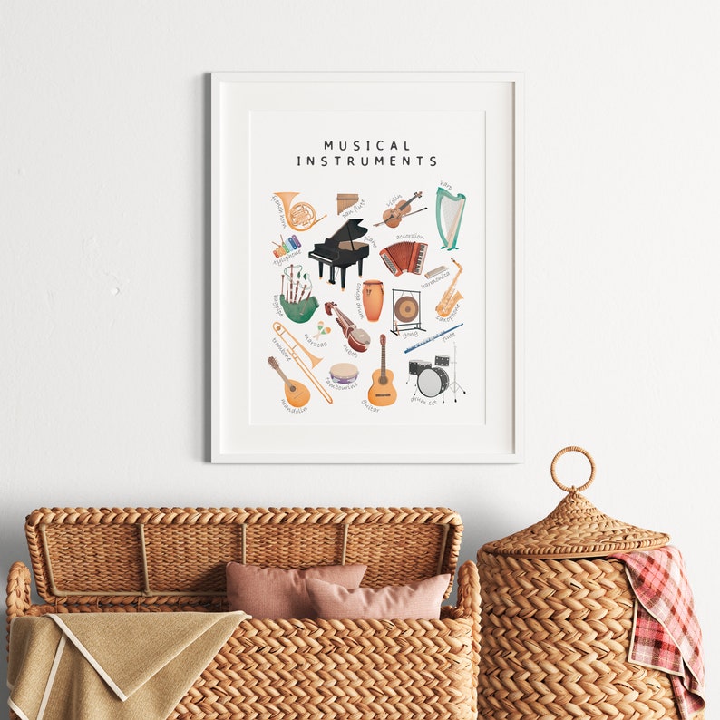Musical Instruments Poster Educational Poster Homeschool - Etsy