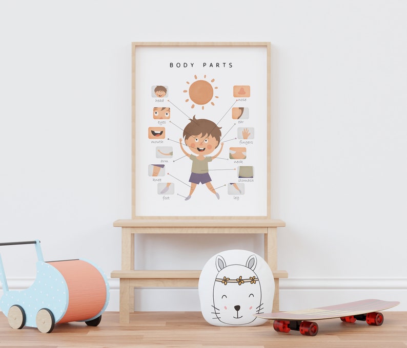 Body Parts Educational Poster Printable Wall Art Digital - Etsy Canada