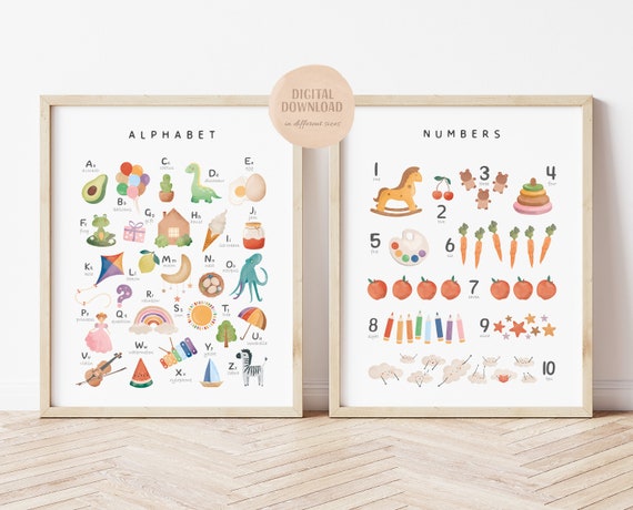 Set of 2 Educational Posters Homeschool Printables Classroom - Etsy
