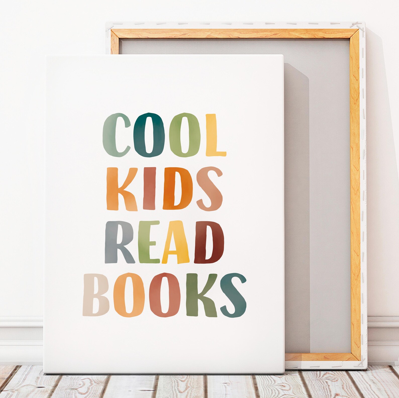 Cool Kids Read Books Poster, Rainbow Playroom Decor, Rainbow Classroom ...
