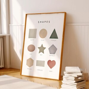Set of 8 Neutral Educational Posters, Earth Tone Learning Printables ...