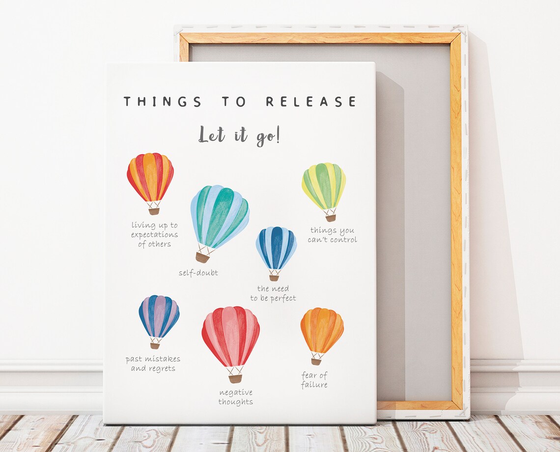 Things to Let Go Of, Coping Skills Poster, Therapist Office Decor ...