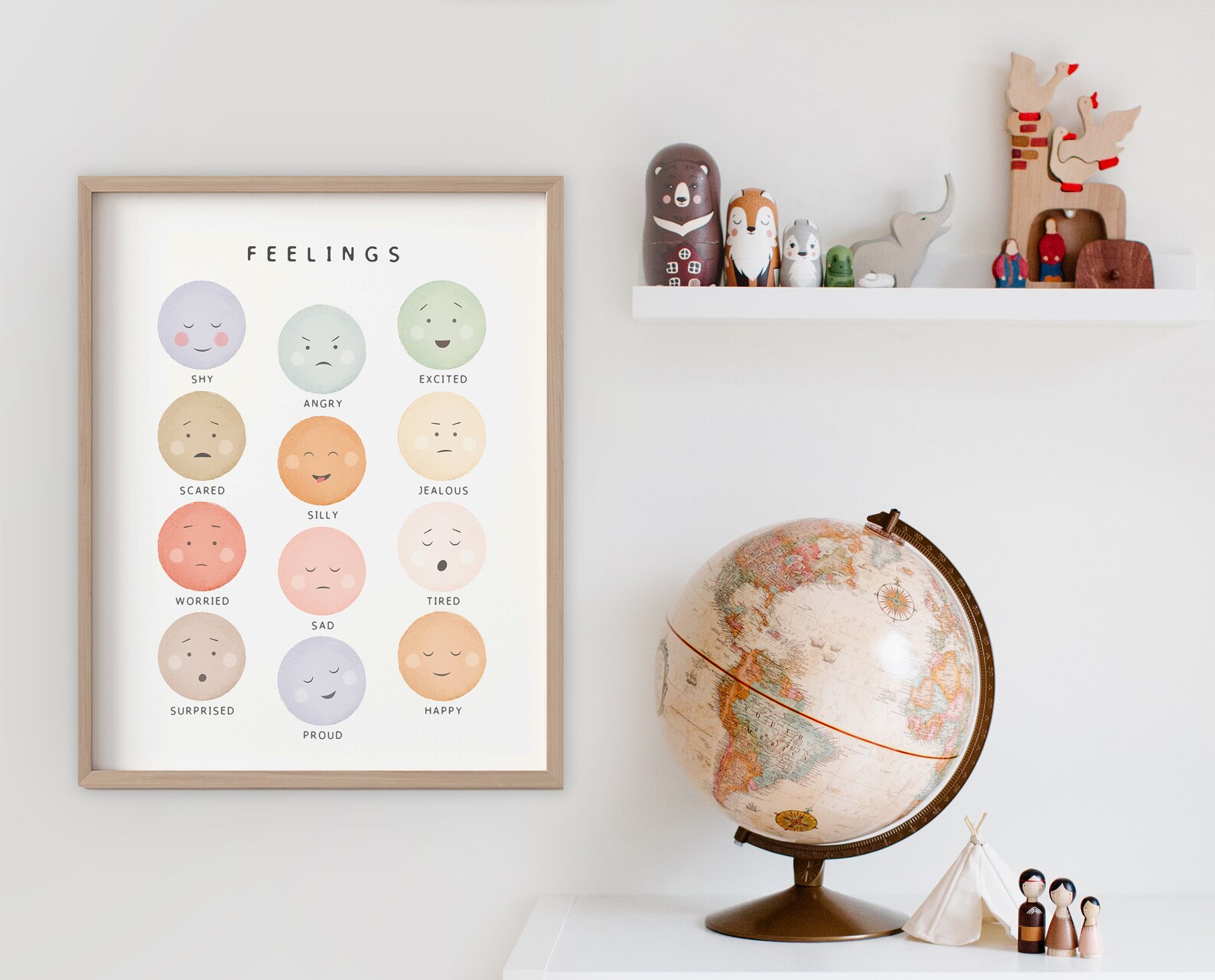 Feelings Poster Feelings Chart Homeschool Decor Educational - Etsy