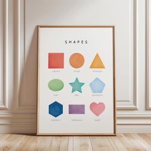 Set of 8 Rainbow Educational Posters for Kids, Digital Learning Bundle ...