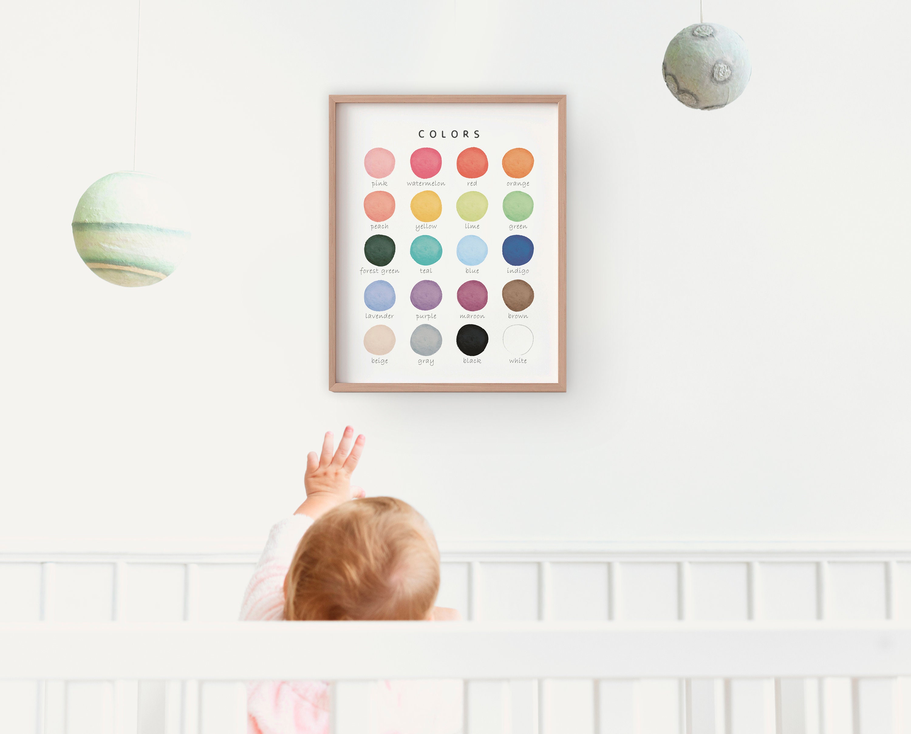 Colors Educational Poster, Montessori Poster, Learn Colors, Classroom ...