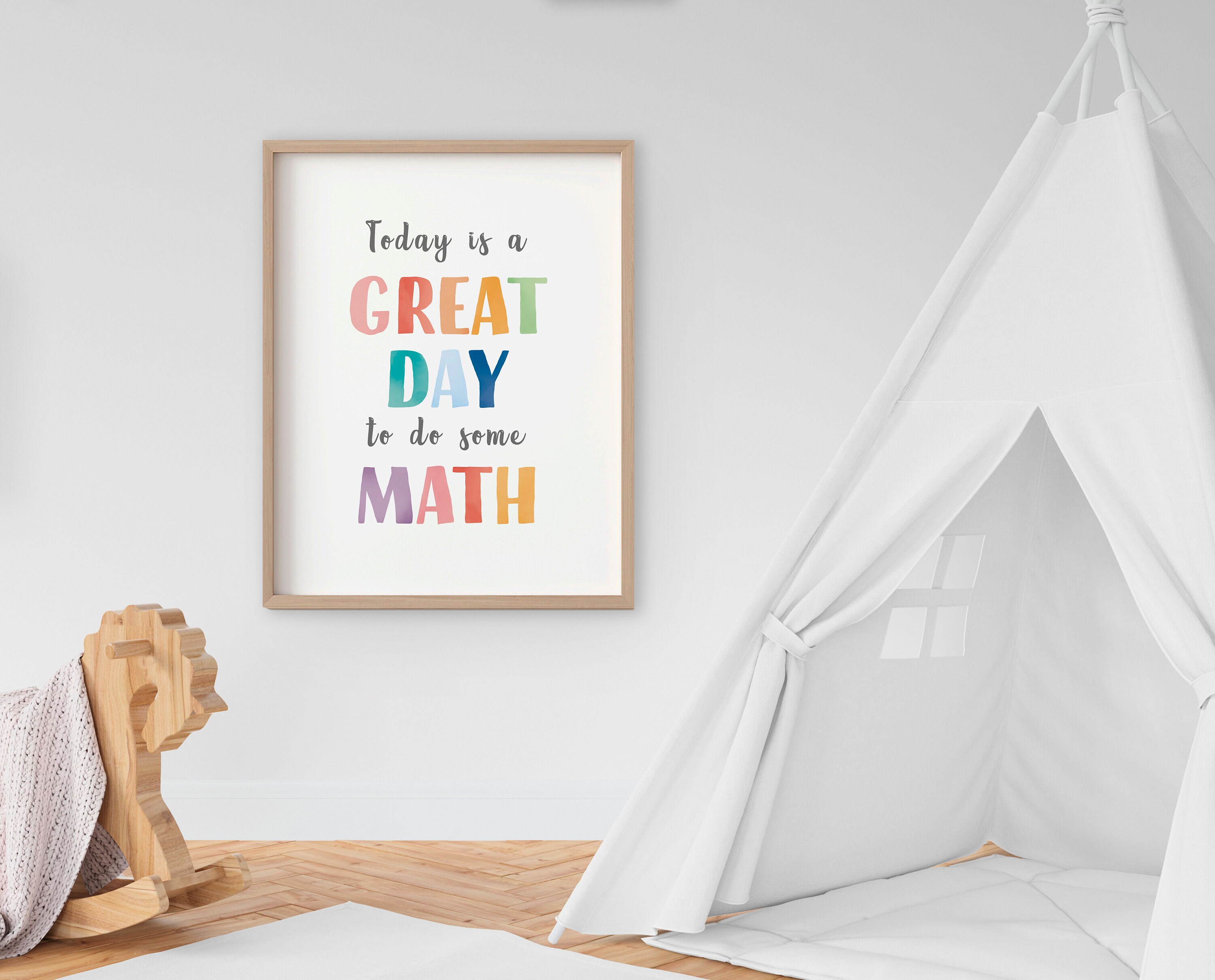 Rainbow Math Poster: Watercolor Classroom Decor (digital Download) - Etsy