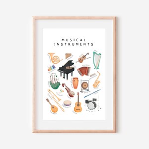 Musical Instruments Poster, Educational Poster, Homeschool Decor ...