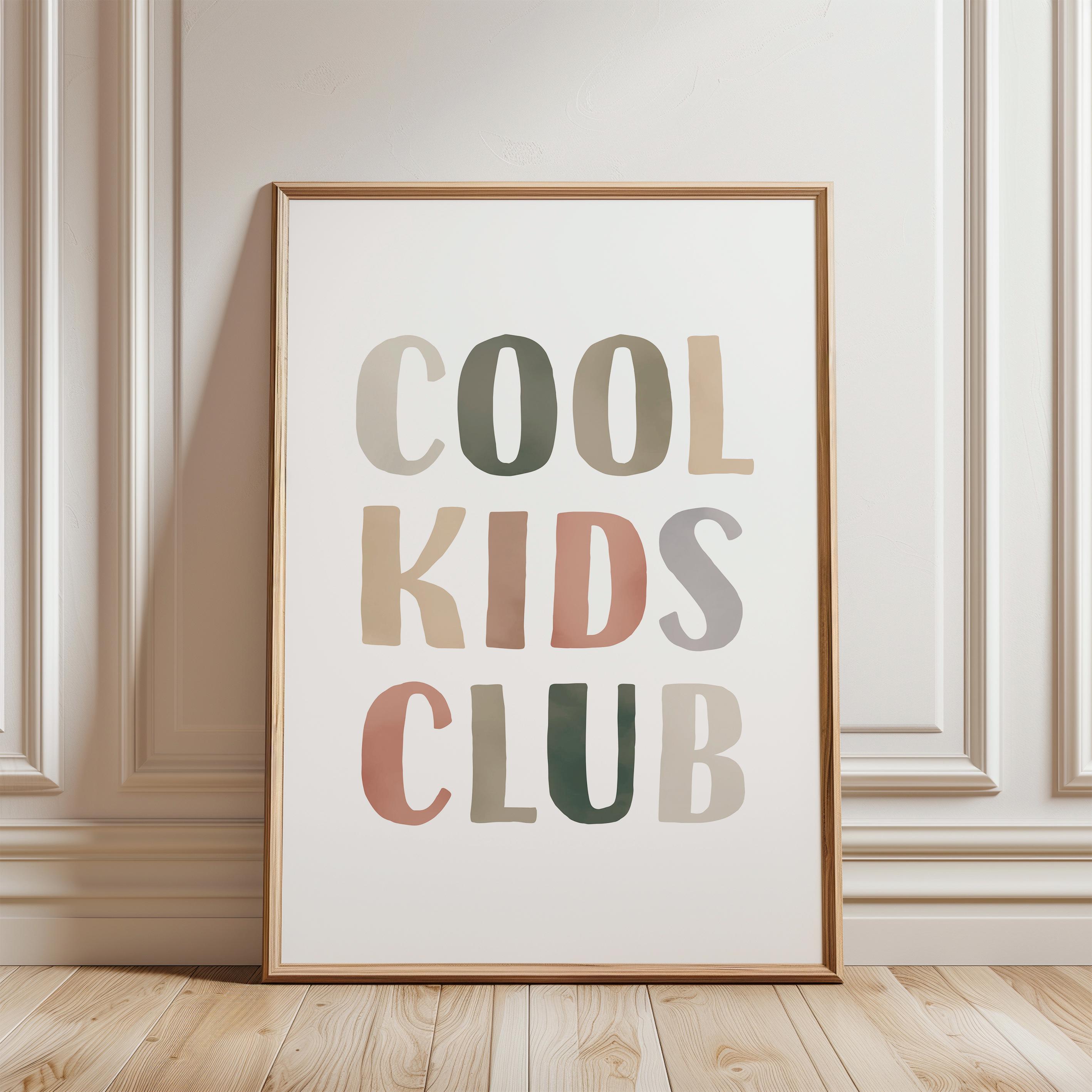 Cool Kids Club Poster, Boho Playroom Decor, Nursery Prints, Neutral ...