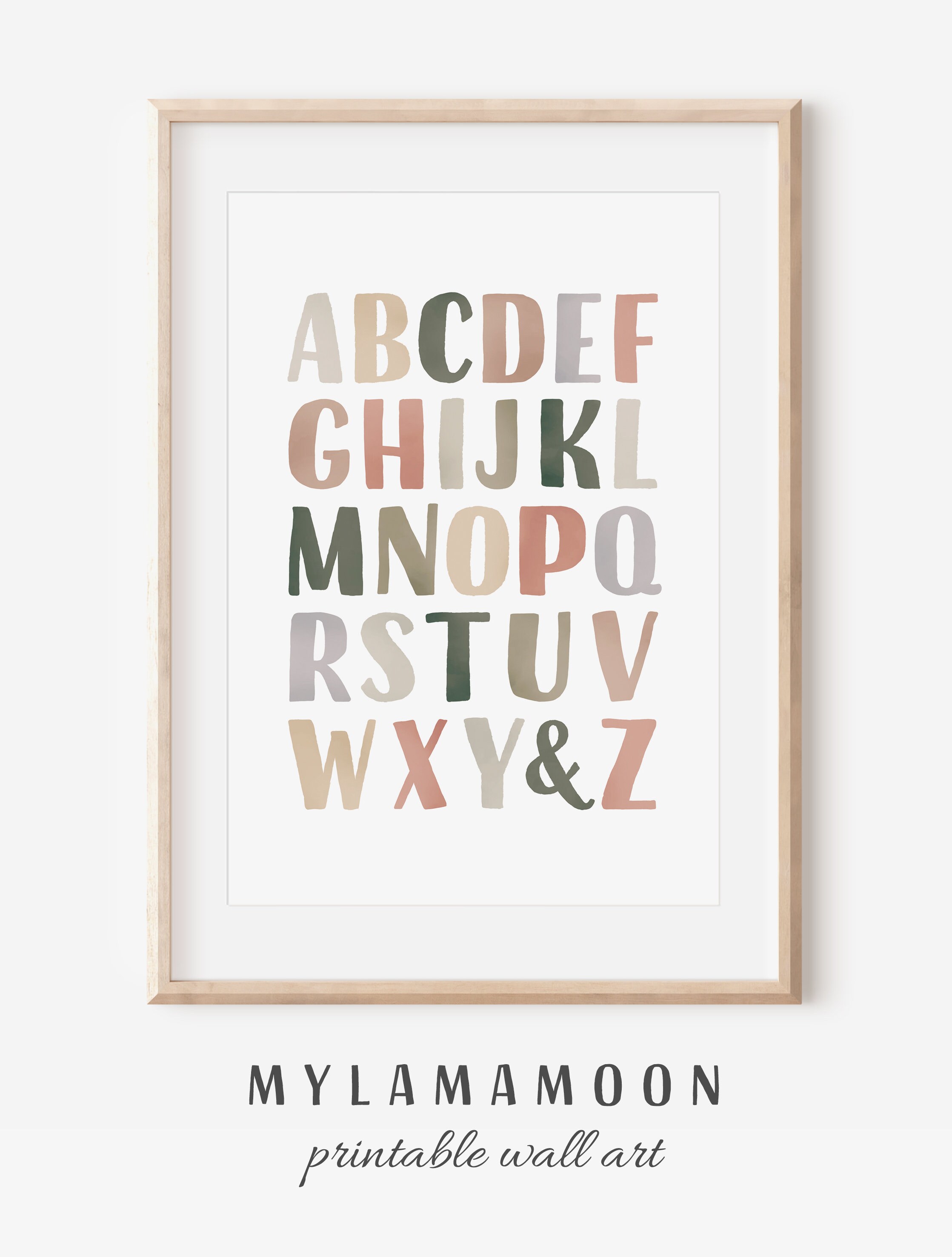 Educational Posters Neutral ABC Poster Neutral Numbers - Etsy