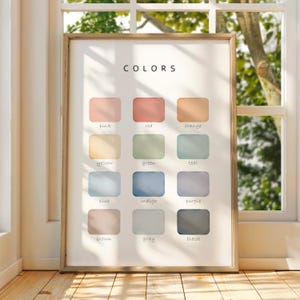 Colors Poster, Educational Poster, Classroom Decor, Montessori ...