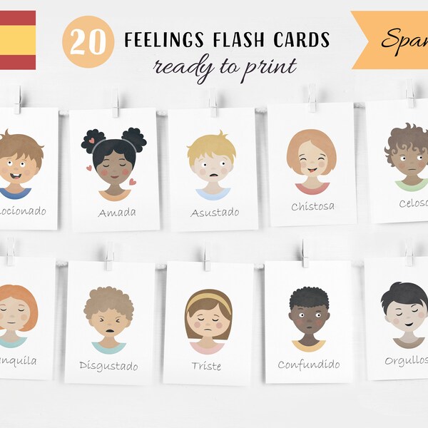 Spanish Emotions Chart - Etsy