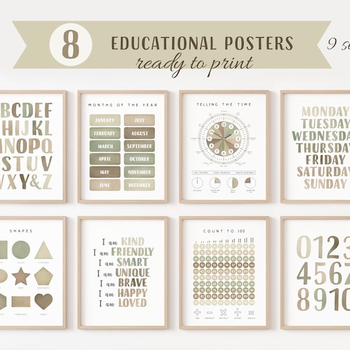 DIGITAL DOWNLOAD Boho Classroom Decor Bundle Educational - Etsy