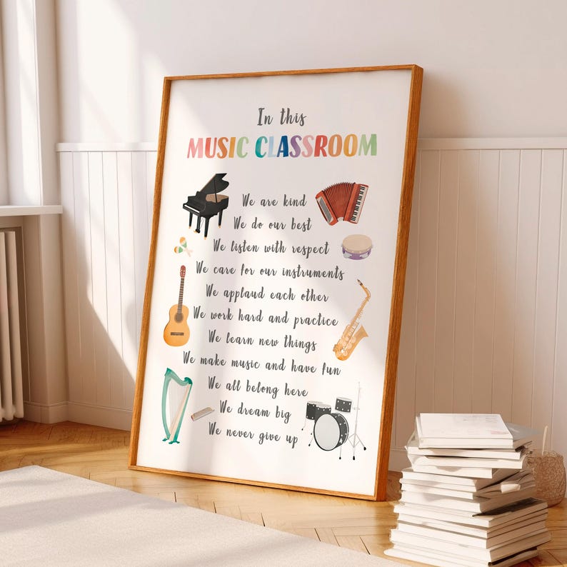 Music Classroom Wall Décor, Music Classroom Rules, Music Class ...
