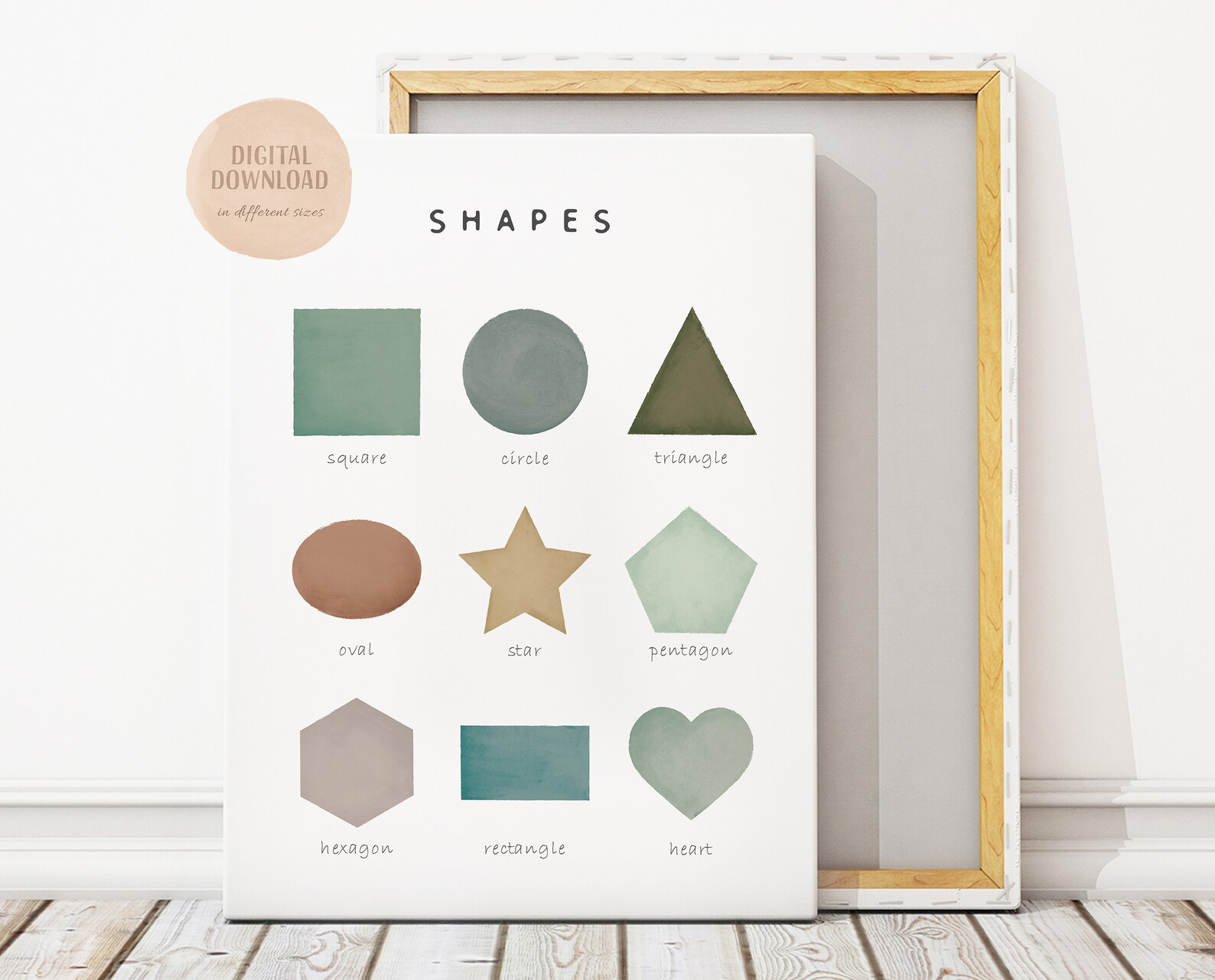 Earth Tones Set of 6 Nursery Posters, Neutral Kids Room Decor, Toddler ...