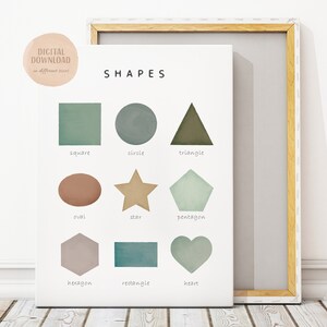 Earth Tones Set of 6 Nursery Posters, Neutral Kids Room Decor, Toddler ...