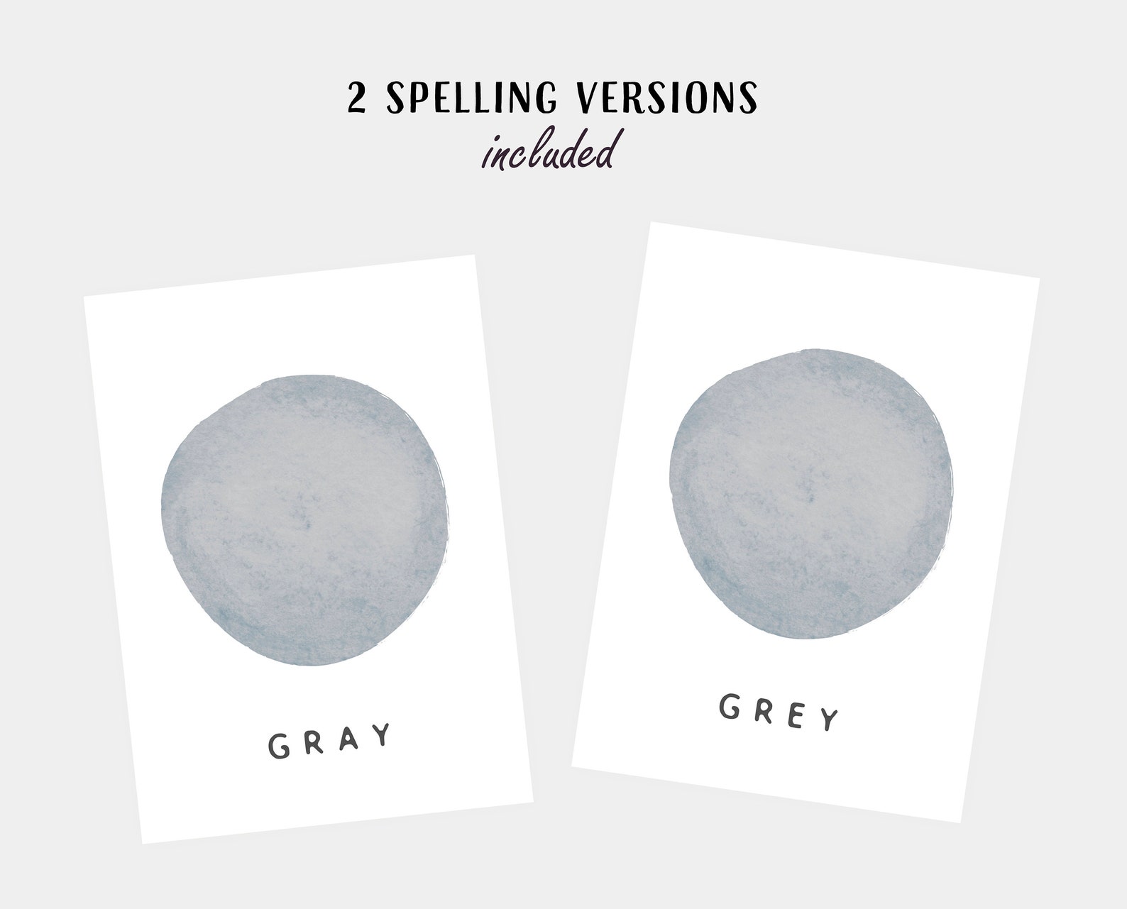 20 Color Cards, Montessori Flashcards, Pre-school Cards, Montessori ...