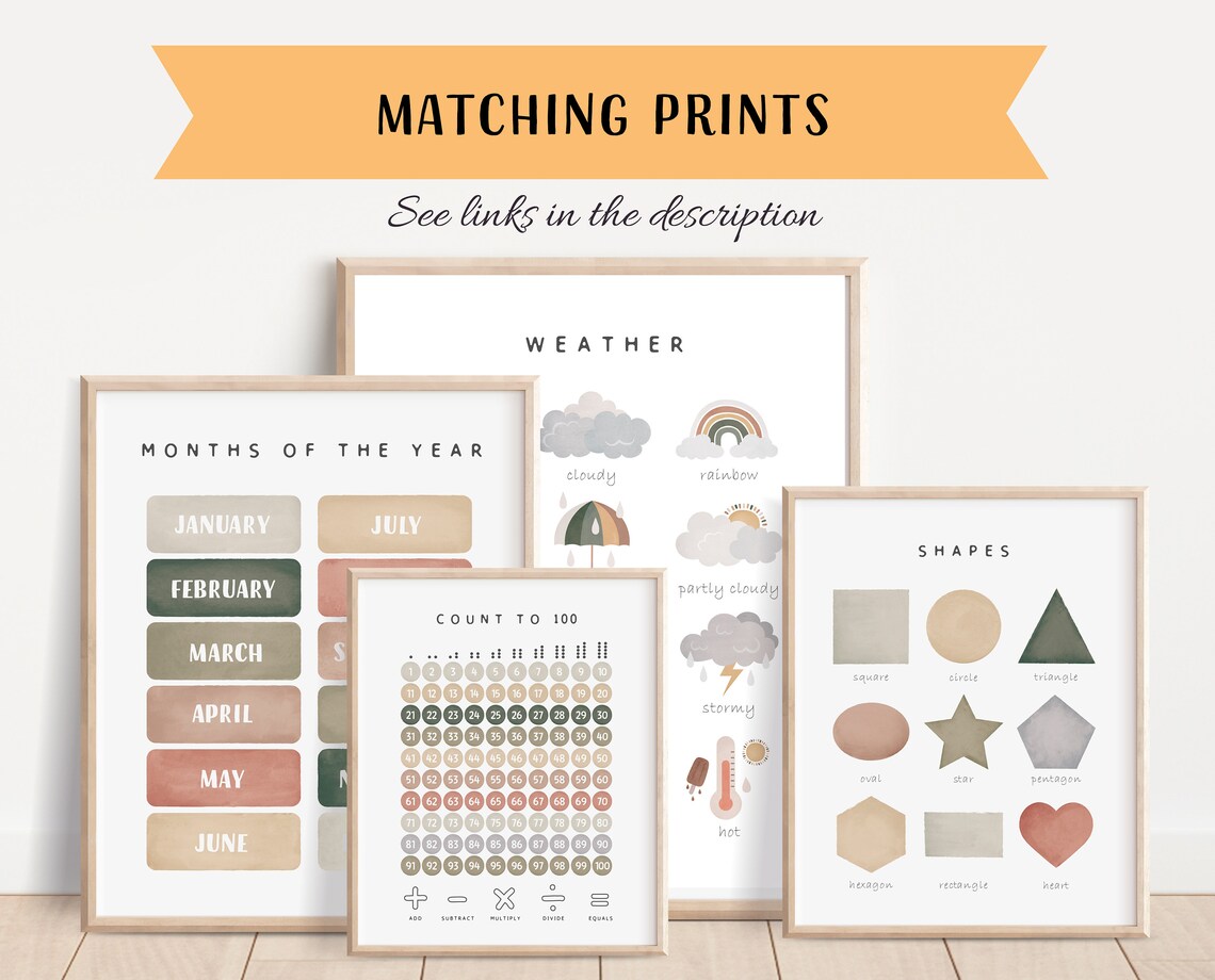 16 Weather Cards Montessori Flashcards Pre-school Cards - Etsy