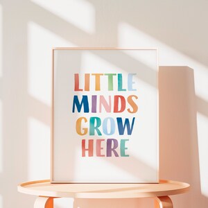 Rainbow Classroom Poster, Growth Mindset, Kids Positive Affirmation ...