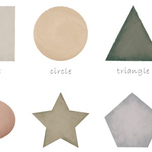 Set of 6 Nursery Posters, Neutral Kids Room Decor, Toddler Educational ...