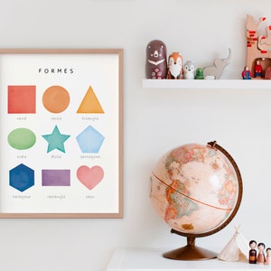 French Educational Poster, French Classroom Printables, Shapes Poster ...