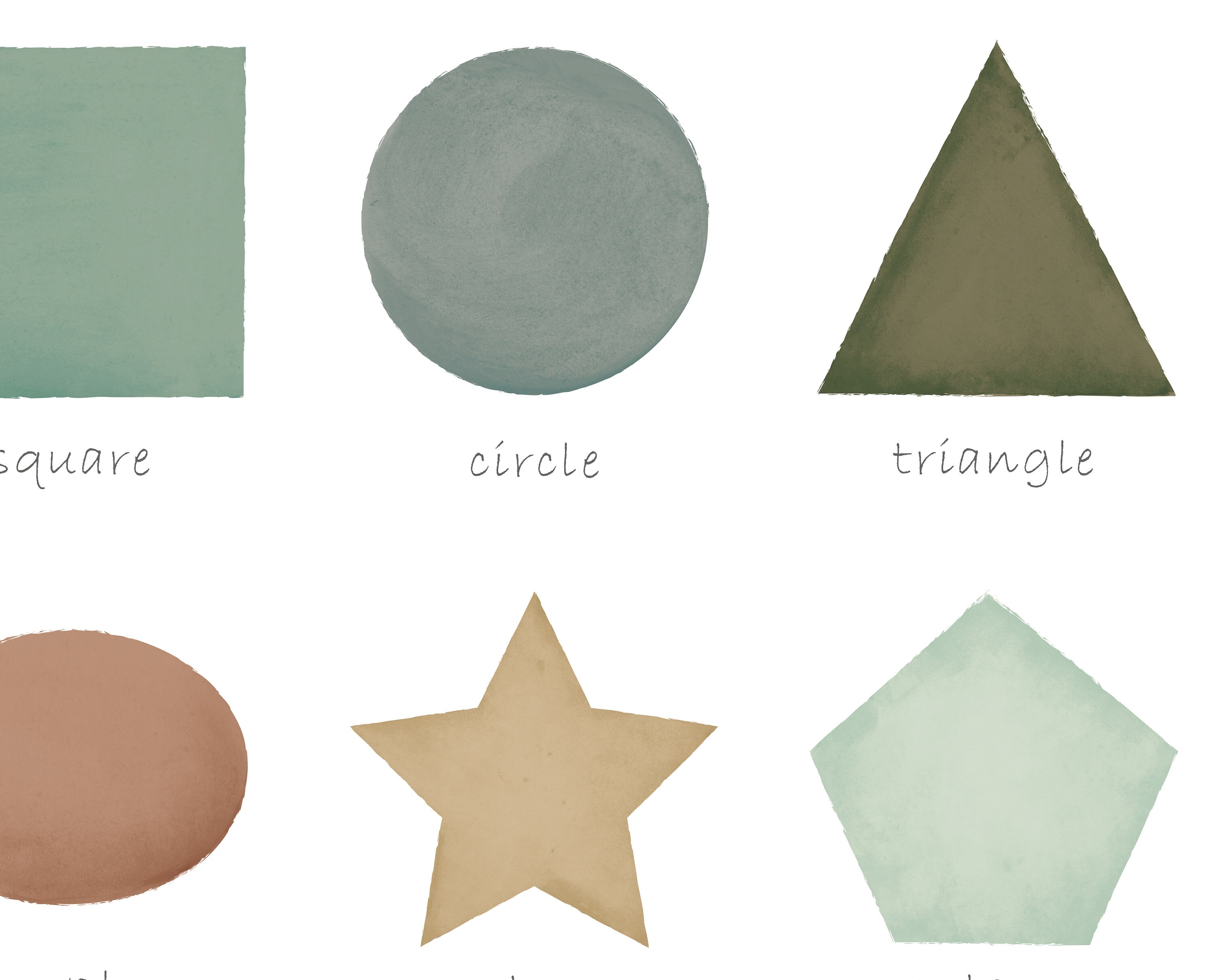 Earth Tones Set of 6 Nursery Posters, Neutral Kids Room Decor, Toddler ...