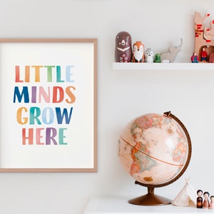 Rainbow Classroom Poster, Growth Mindset, Kids Positive Affirmation ...