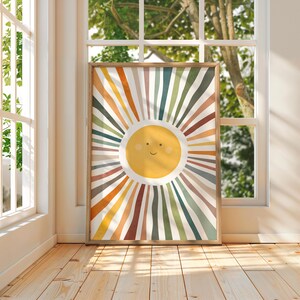 Set of 3 Rainbow Nursery Posters, Sun Playroom Poster, Nursery Sun ...