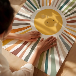 Set of 2 Rainbow Playroom Prints, Cute Sun Nursery Poster, You Are My ...