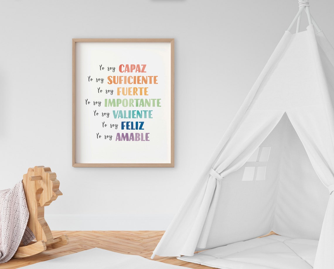 Kids Positive Affirmation Wall Art, Daily Affirmations Poster, Positive ...