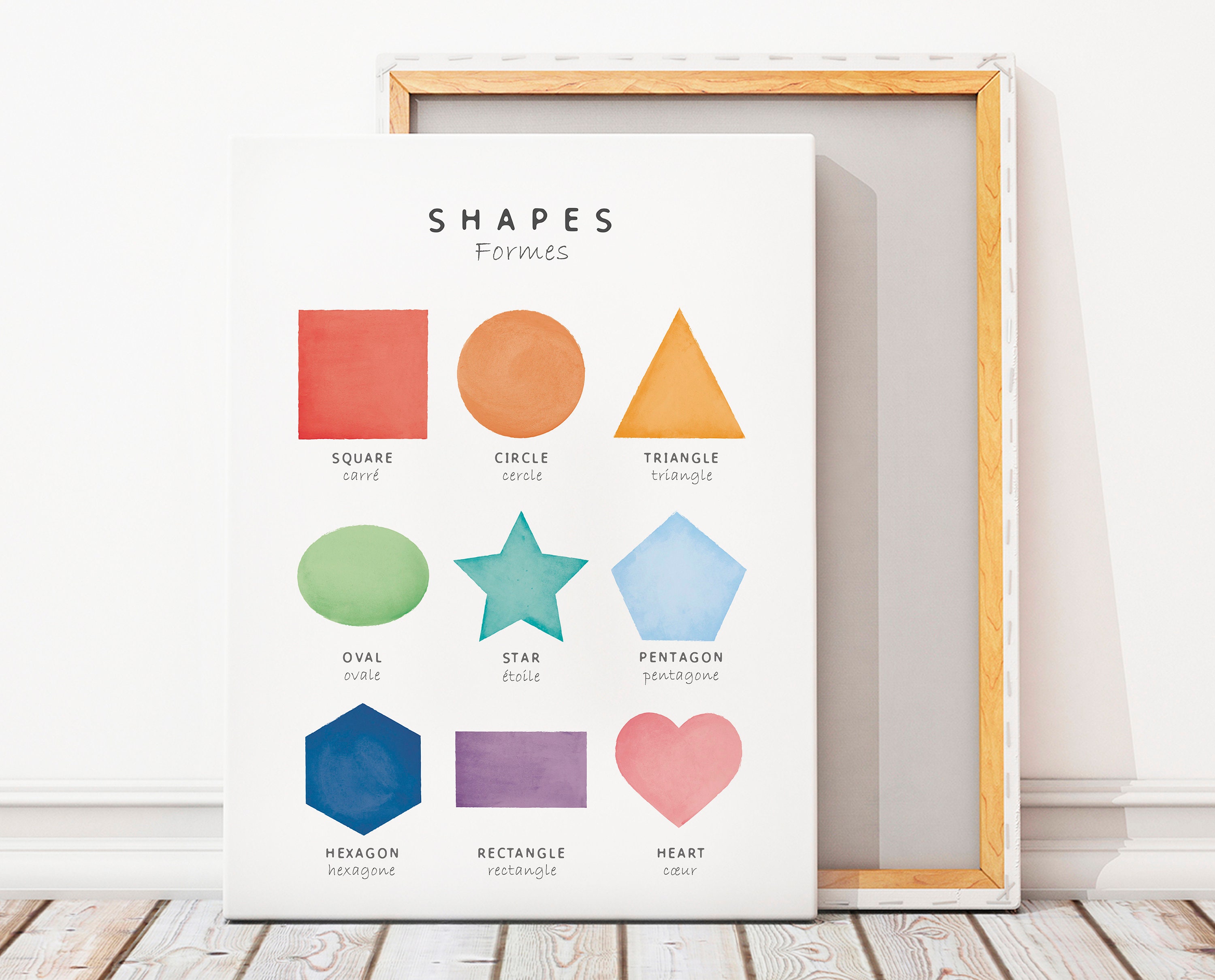 Bilingual French Educational Poster Playroom Educational - Etsy