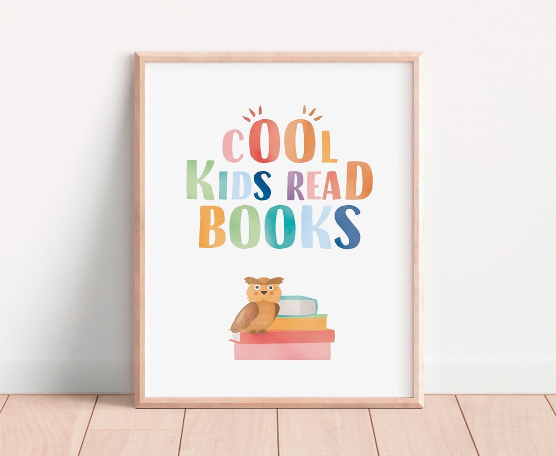 Cool Kids Read Books, Rainbow Classroom Decor, Toddler Room Decor ...