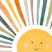 Sun Playroom Poster, Watercolor Sun Print, Watercolor Nursery Decor ...