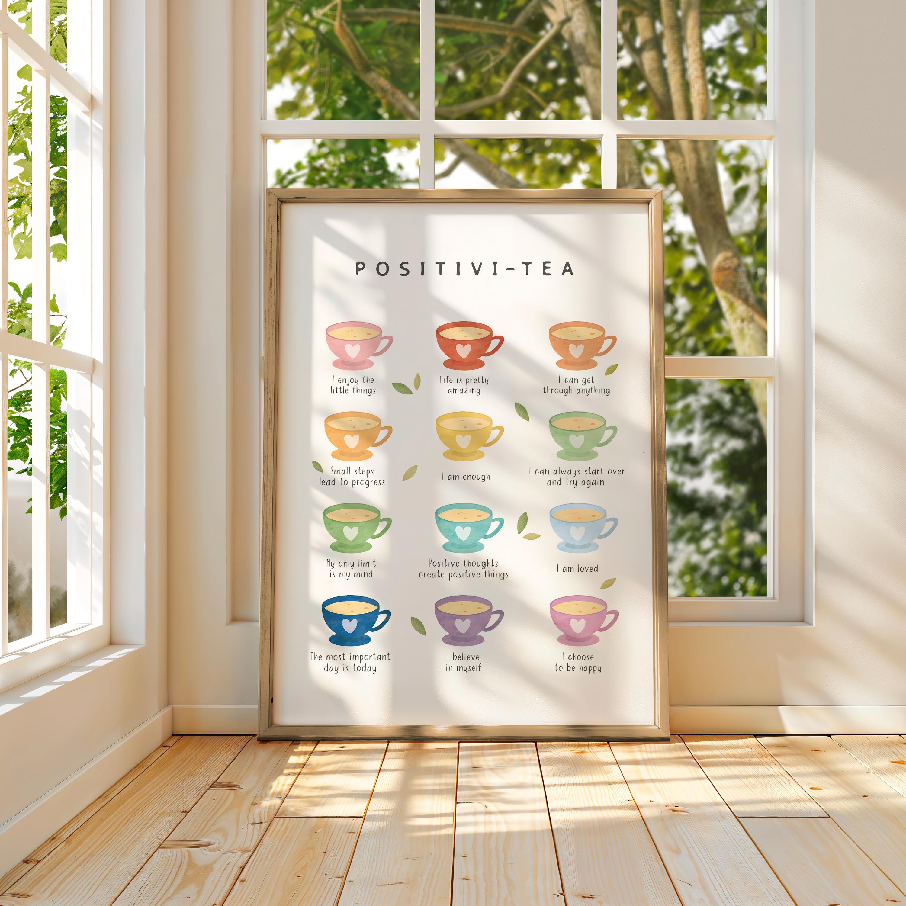 Positivi-tea Print: Growth Mindset, Mental Health Decor (digital ...