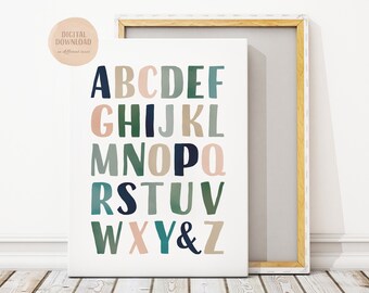 Educational Posters ABC Poster Neutral Numbers Print - Etsy