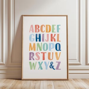 Rainbow Alphabet and Numbers, Homeschool Posters, Watercolor ABC Poster ...