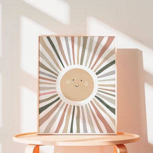 Set of 2 Playroom Posters, Watercolor Sun Poster, You Are My Sunshine ...