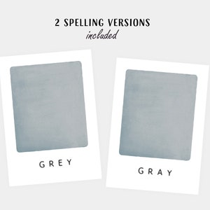 12 Color Cards, Montessori Flashcards, Pre-school Cards, Educational ...